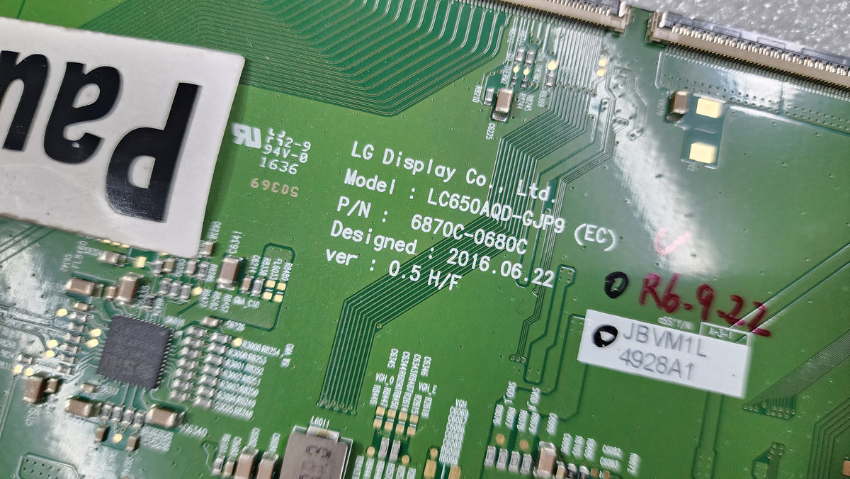 LG T-Con Board EAT63593701 / 6871L-4928A for LG OLED55C6P / OLED55C6P ...