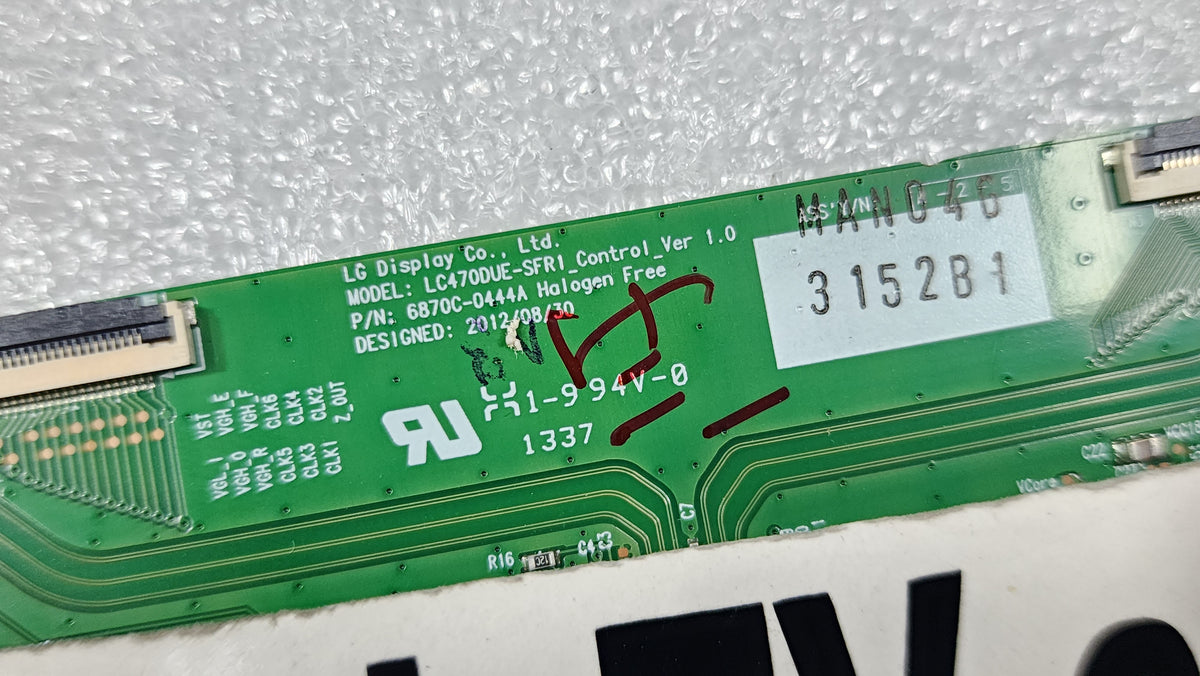 LG T-Con Board 6871L-3152B / 3152B for LG 47LN5400-UA / 47LN5400-UA.BU ...