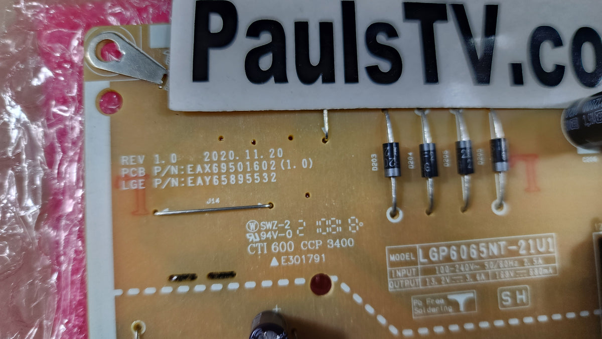 LG Power Supply Board EAY65895532 for LG 65UP8000PUA / 65UP8000PUA.BUS ...