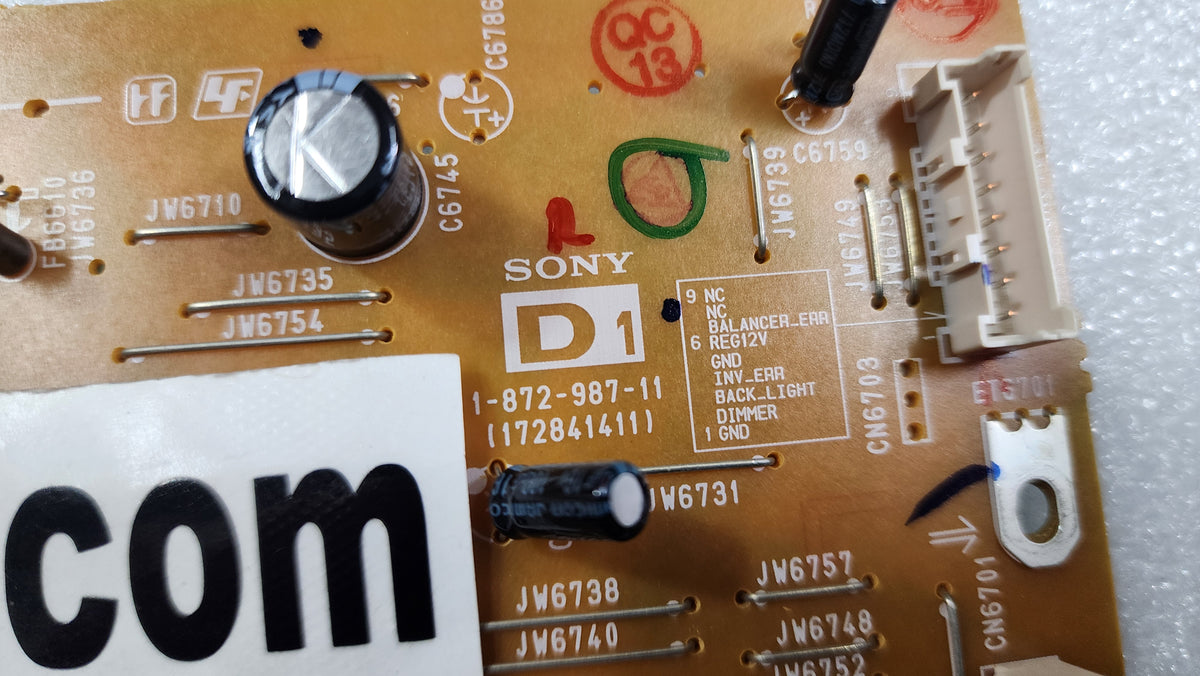 Sony D1 Board A1236528A / A-1236-528-A for Sony KDL40S3000 / KDL-40S30 ...