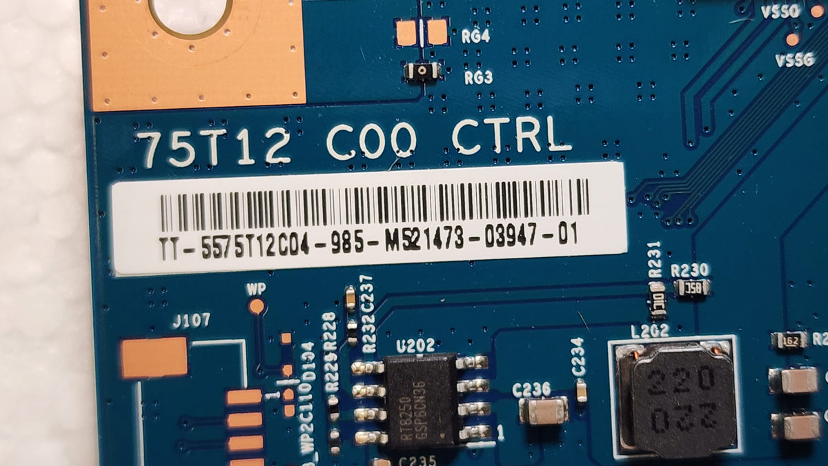 T-Con Board 1-001-190-12 / 5575T12C04 / 75T12 C00 CTRL for Sony XBR-75 ...
